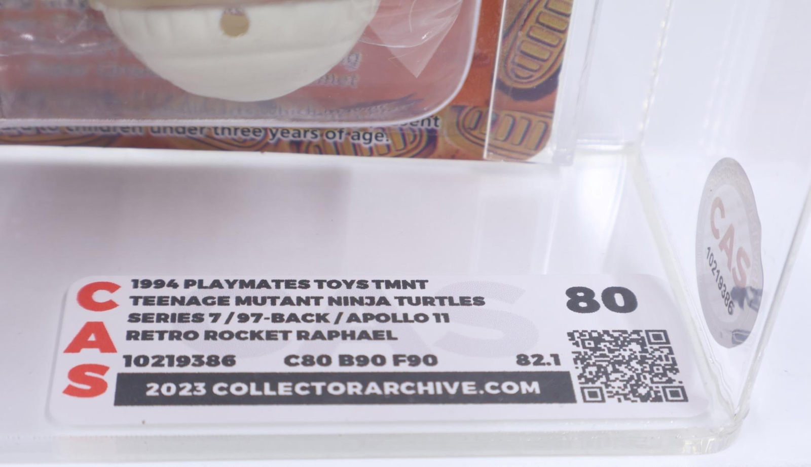 Retro Rocket Raphael CAS GRADED 80 80/90/90 TMNT Apollo 11 1994 ...
