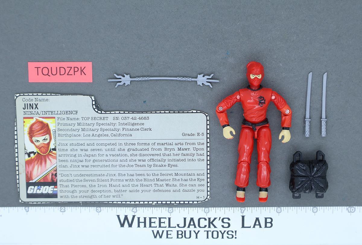Jinx V1 100% Complete G.I. Joe 1987 Hasbro Vintage Action Figure ...