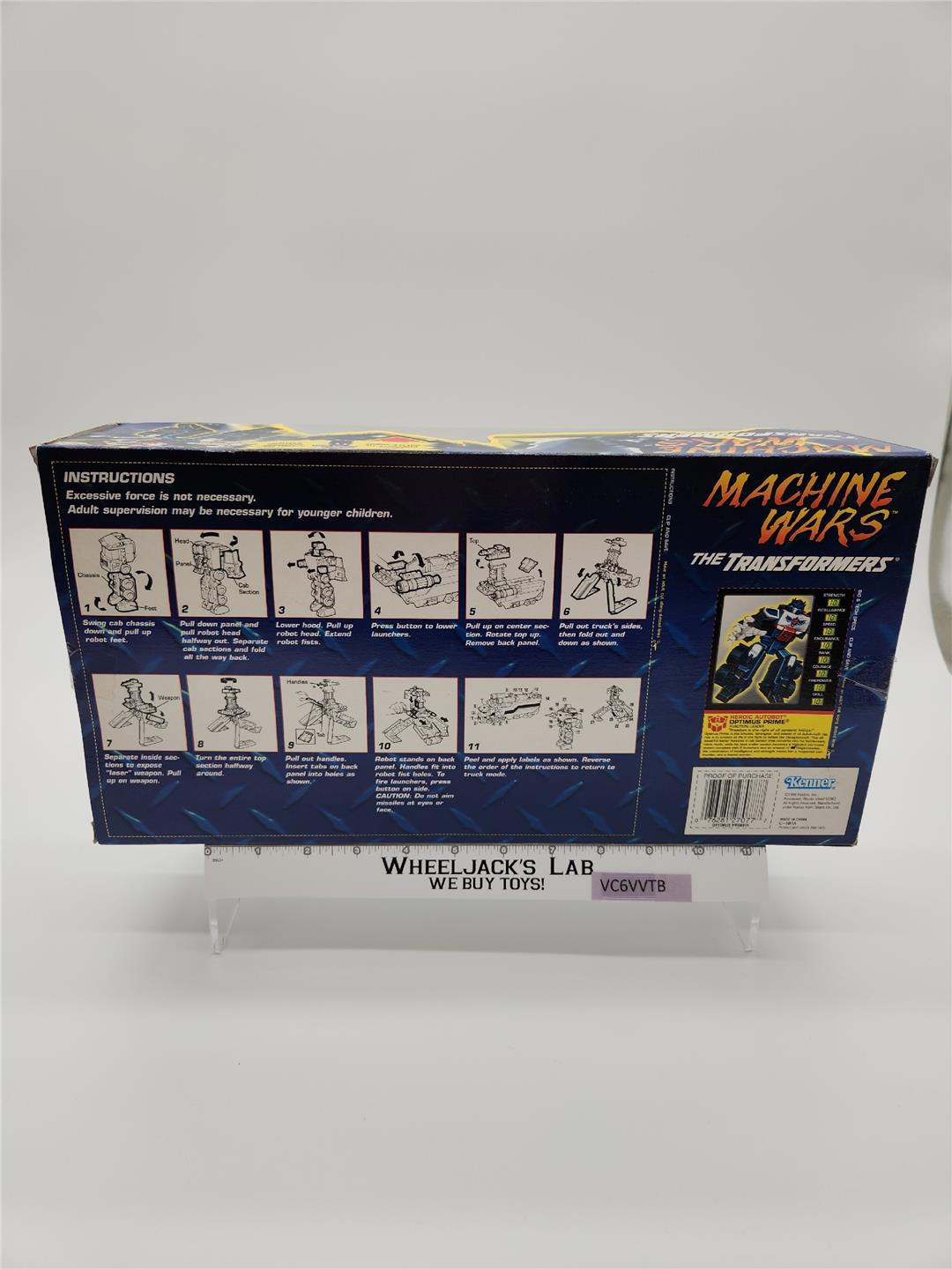 Optimus Prime Transformers Machine Wars W/Box & Insert 1996 Hasbro ...