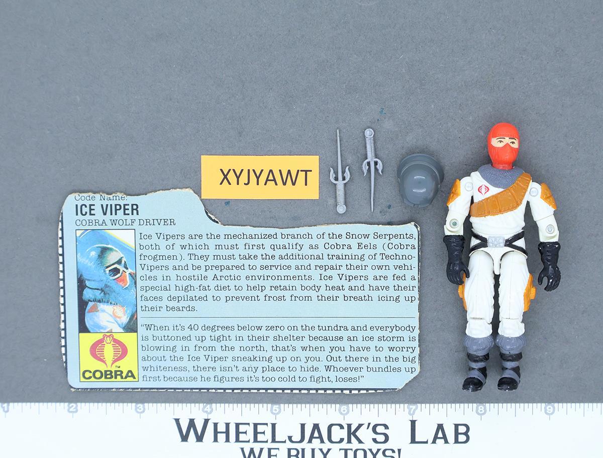 Ice Viper V1 100% Complete G.I. Joe 1987 Hasbro Vintage Action Figure ...
