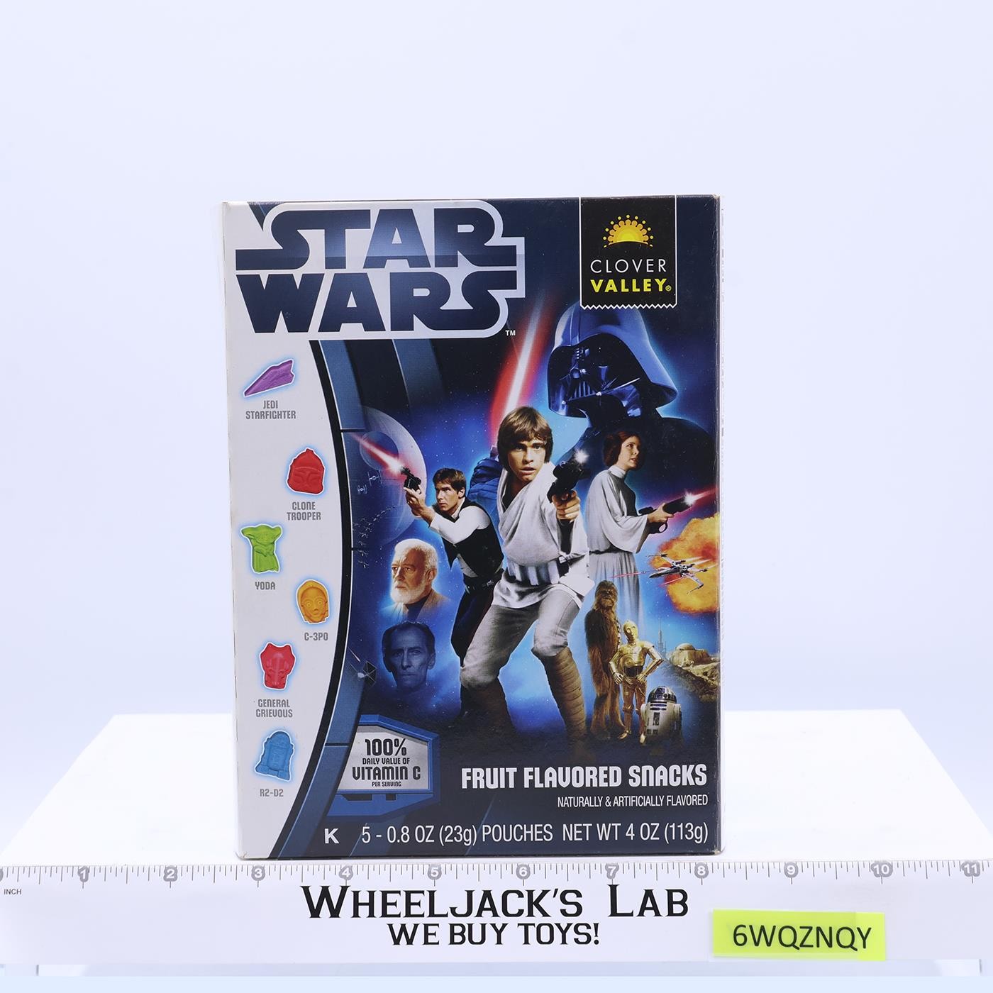 Assorted Fruit Snacks Star Wars 2012 Clover Valley EMPTY BOX ...