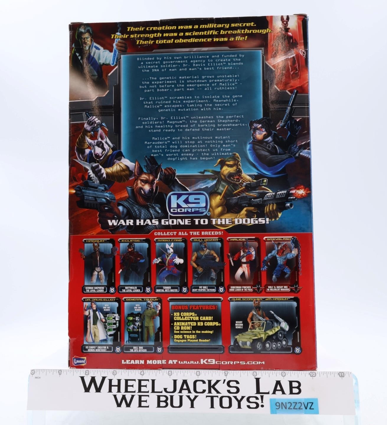 K9 Corps GENERAL TAURUS Bull Dog 12" Action Figure in Box Lanard 2005 ...