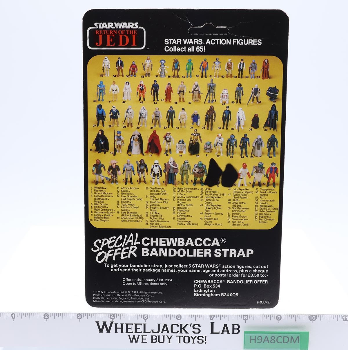 Gamorrean Guard 100% Complete 65 Back UK Star Wars ROTJ 1983 PALITOY ...