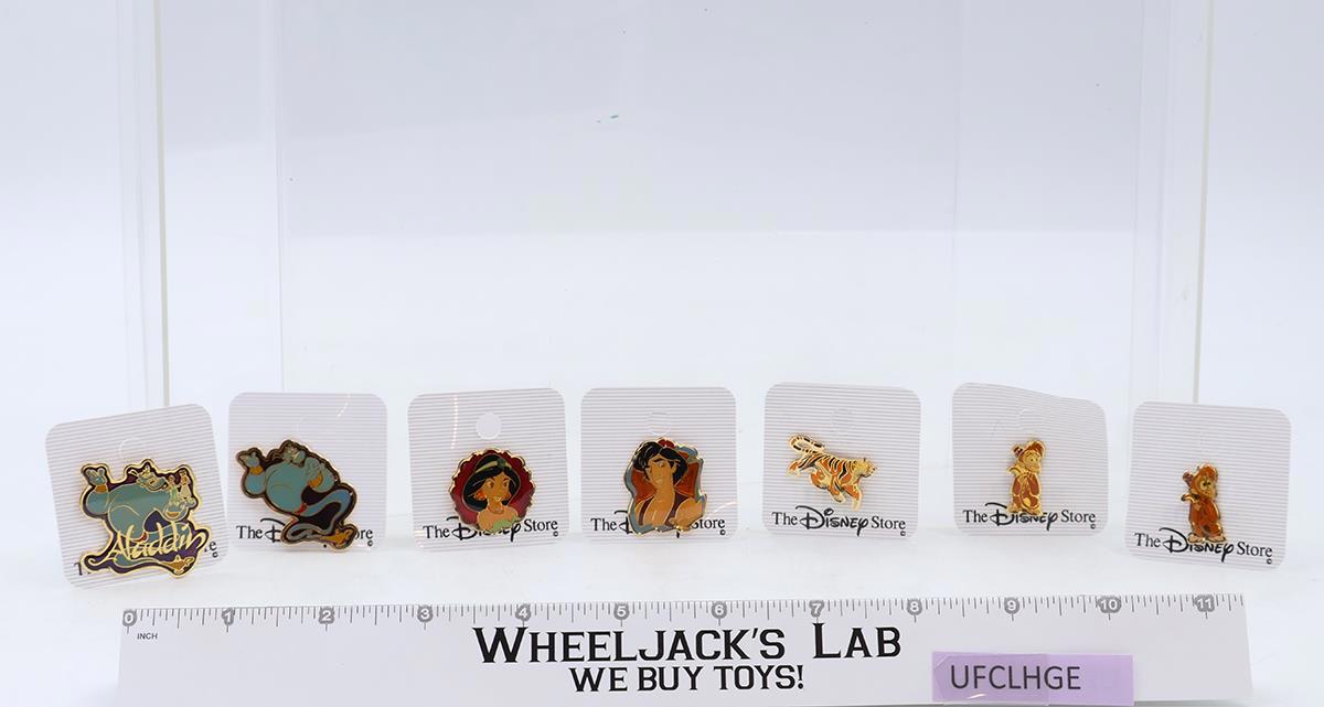 Lot of 7 Collectible Pins Aladdin Genie Jasmine Rajah Jafar Disney ...