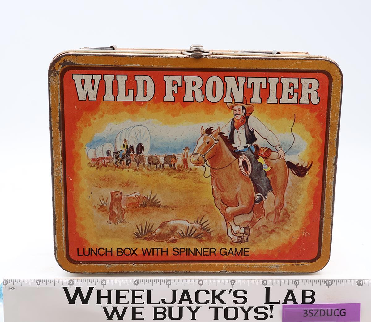 Wild Frontier Metal Lunch Box w/ Spinner Game Go West 1977 Ohio Art ...
