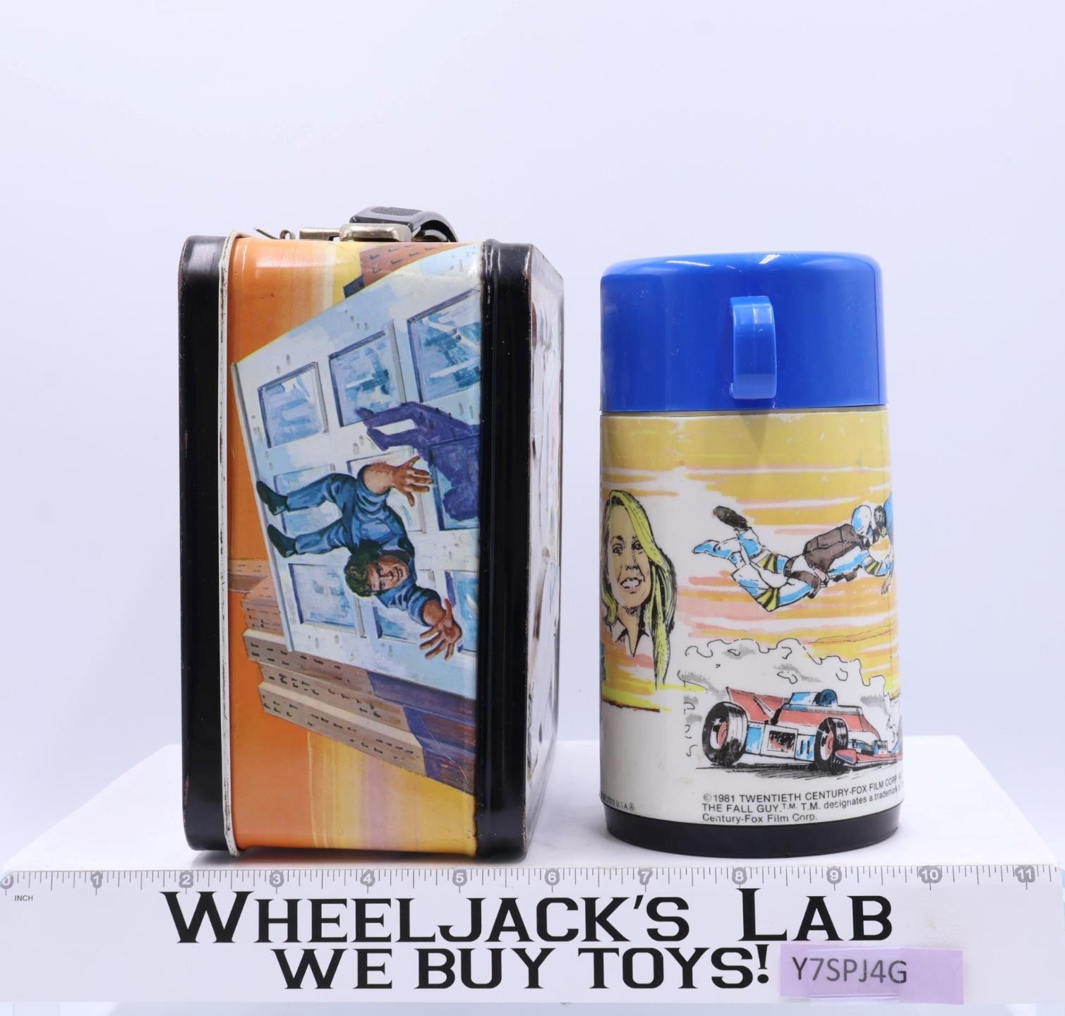 The Fall Guy Metal Lunchbox w/ THERMOS 1981 Aladdin 20th Century-Fox ...