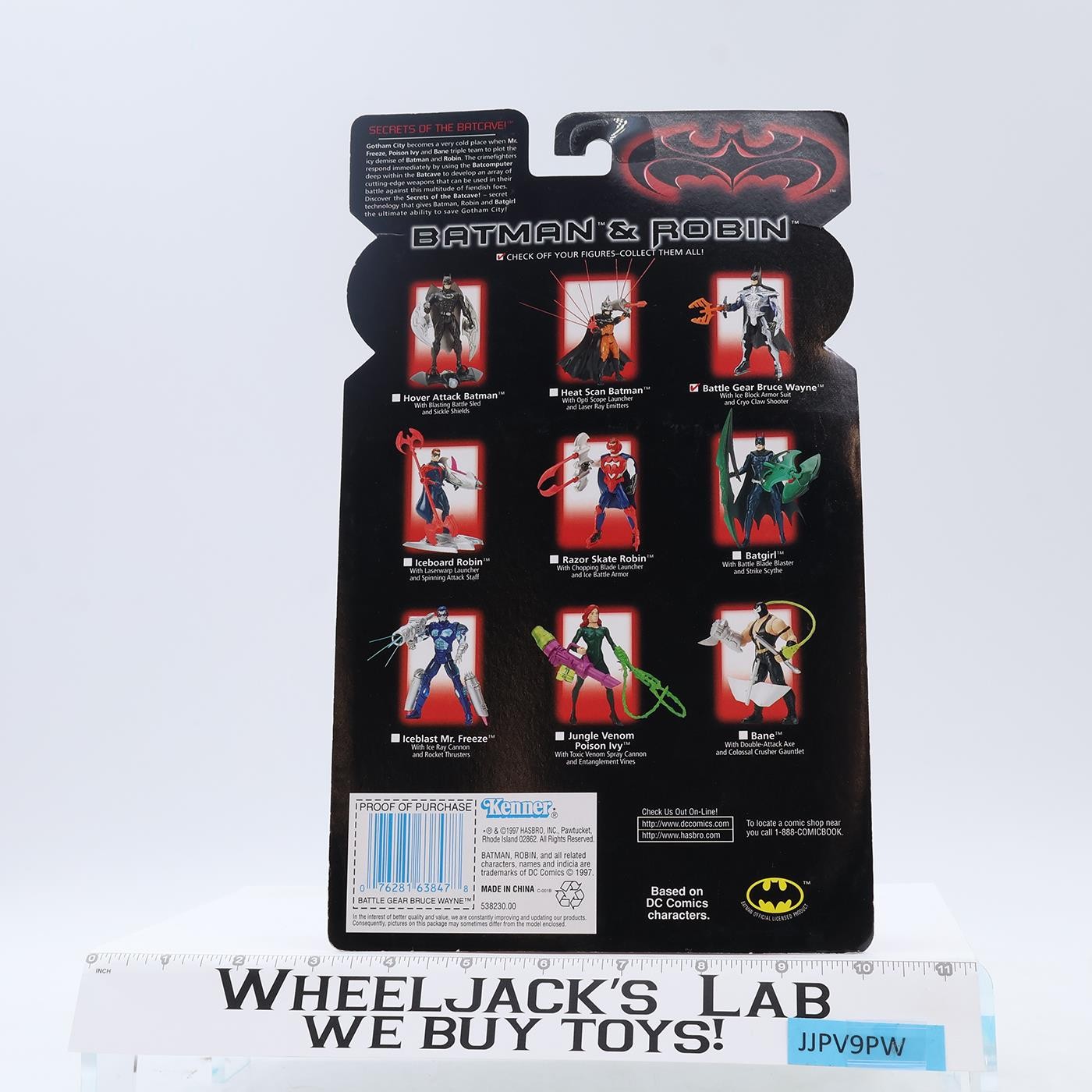 Battle Gear Bruce Wayne DC Comics Batman & Robin 1997 Kenner Figure NEW ...