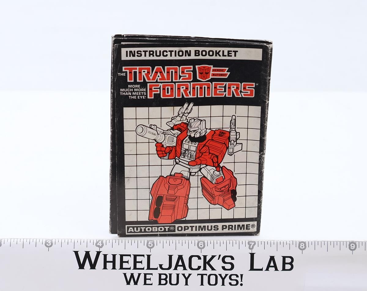 Optimus Prime Instruction Manual Booklet 1988 Hasbro G1 Transformers ...